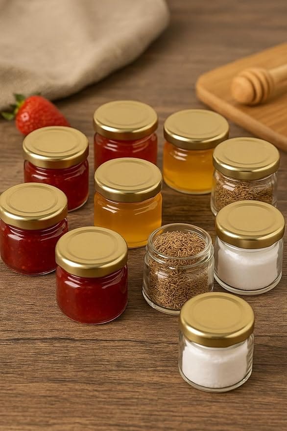 LOOKERIO 30ML Small Glass Jars Set of 6 – Airtight